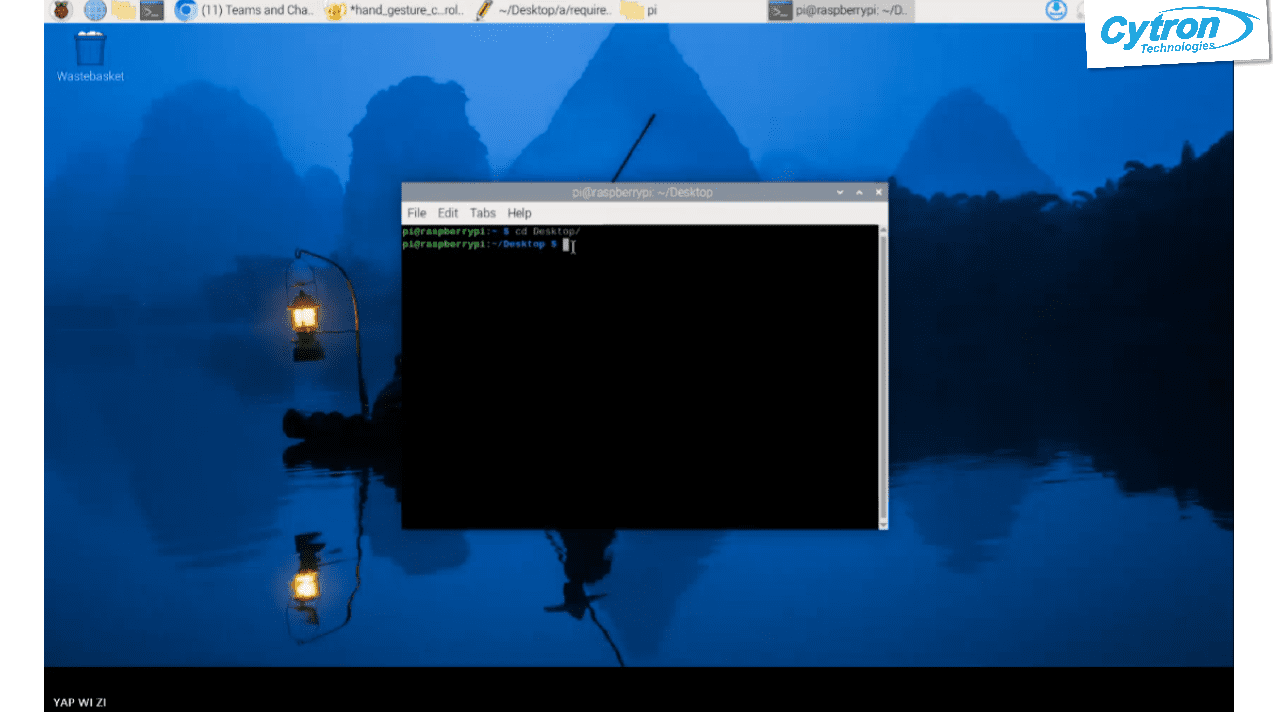 Hand Gesture Controlled Presentation using Raspberry Pi, OpenCV & MediaPipe