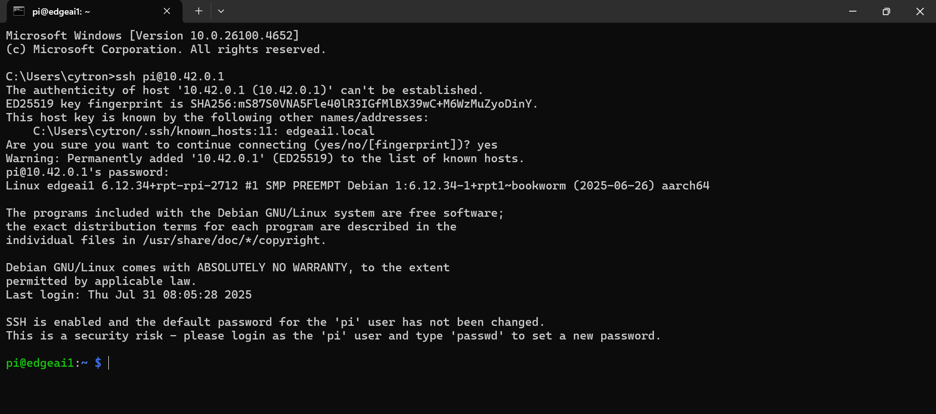 Getting Started with Cytron IRIV EdgeAI CM5
