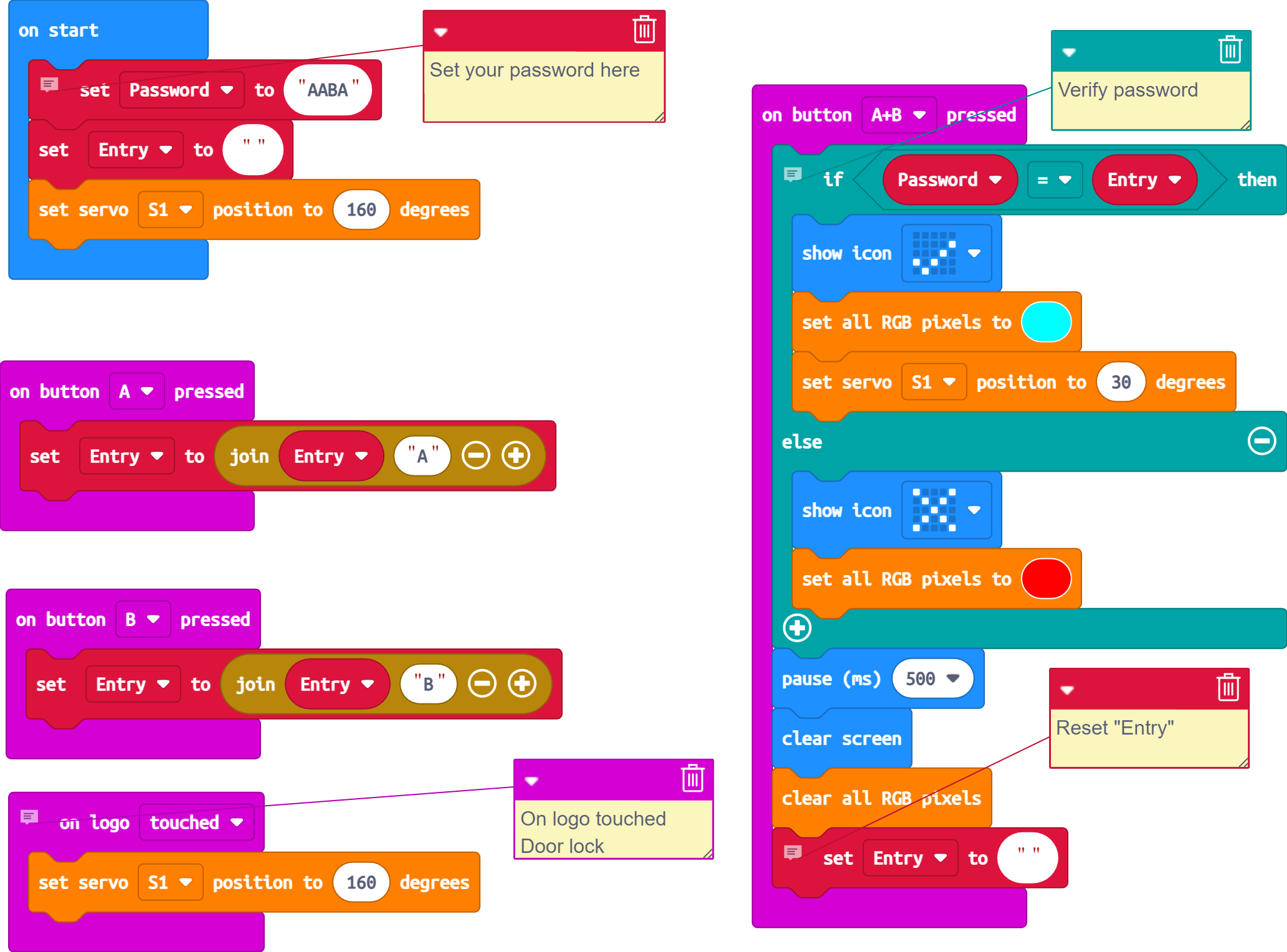How To Set A Password For A Door Lock Using Microbit