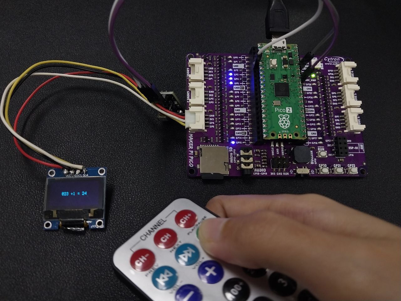 IR Remote Control Calculator Using Raspberry Pi Pico 2