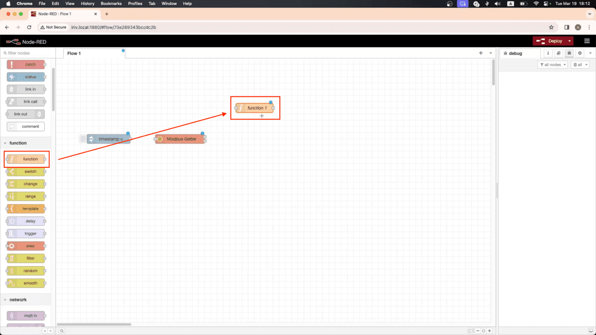 IRIV PiControl - Node-RED Modbus-RTU - Power Meter