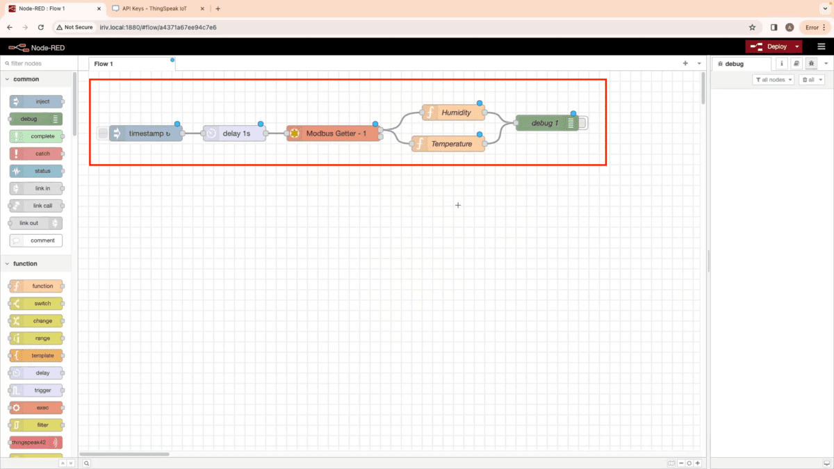 IRIV PiControl - Node-RED IoT Monitor using Thingspeak IRIV PiControl - Node-RED IoT Monitor using Thingspeak