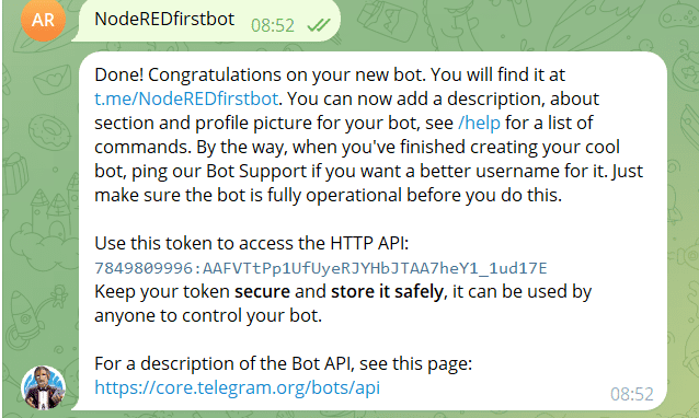 IRIV PiControl - How to request send data to your telegram on Node-RED
