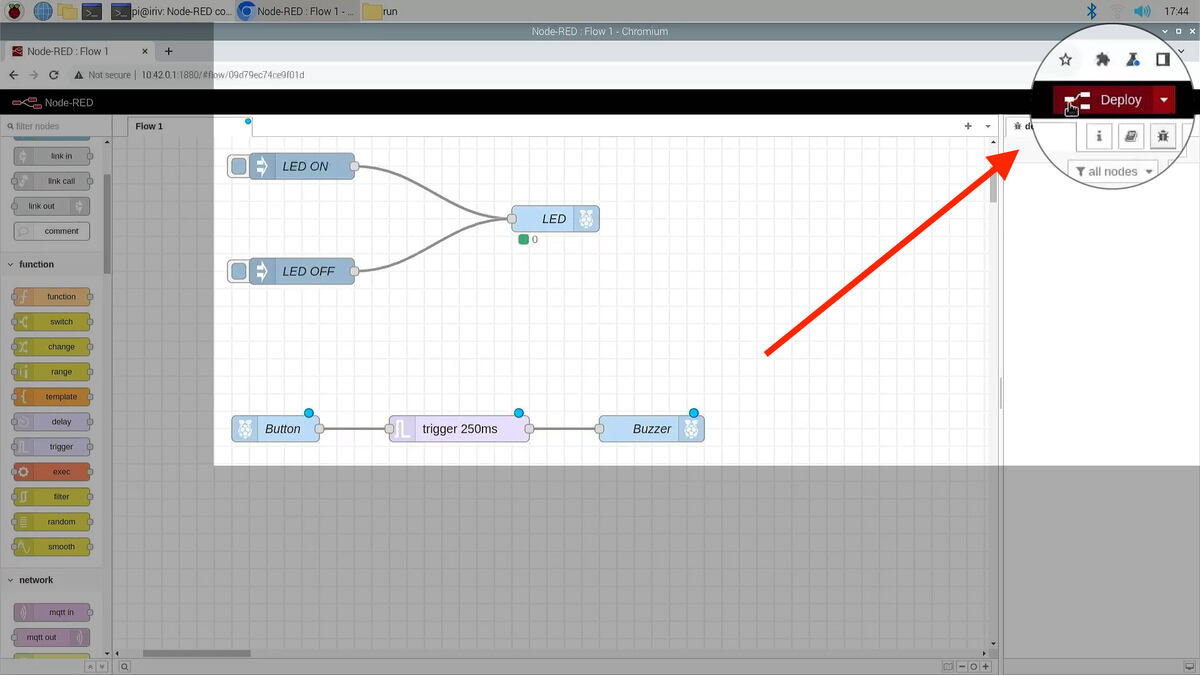 IRIV PiControl - Node-RED Digital Input and Output