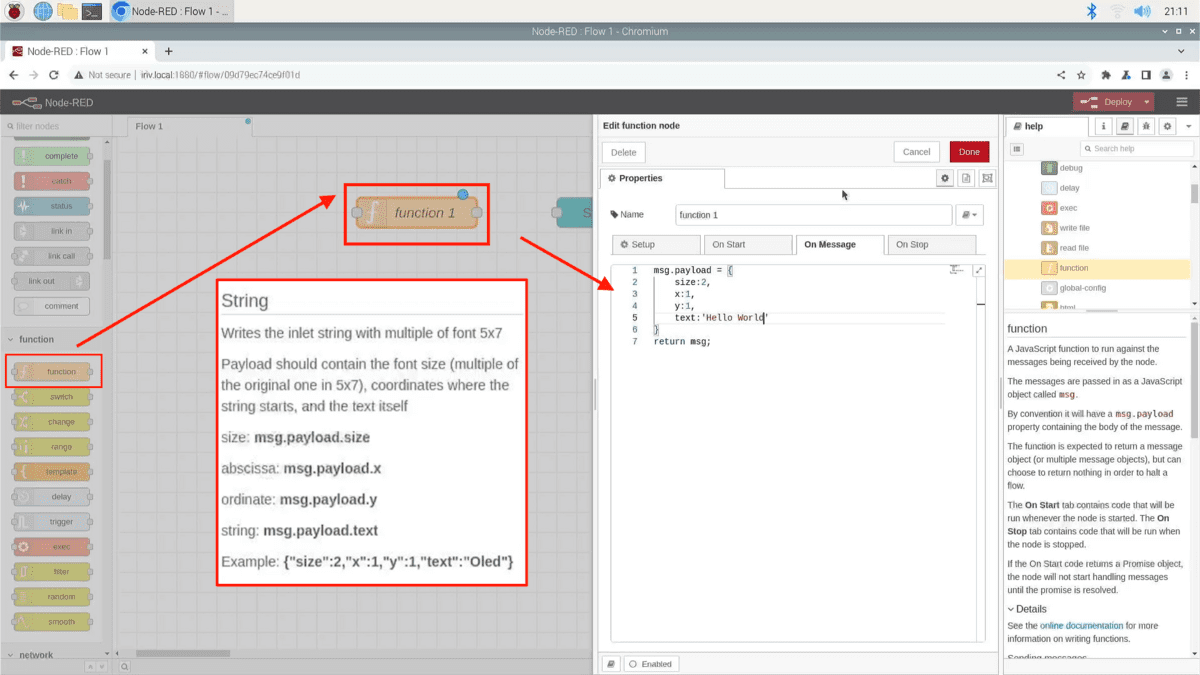 IRIV PiControl - OLED Display With Node-RED