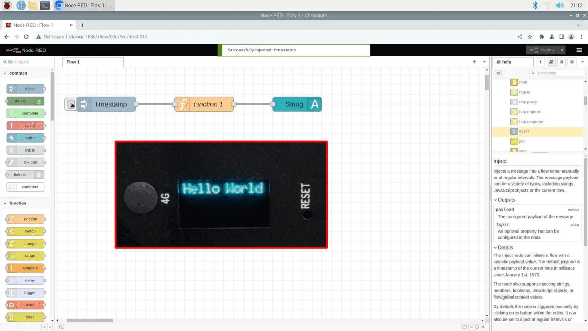 IRIV PiControl - OLED Display With Node-RED