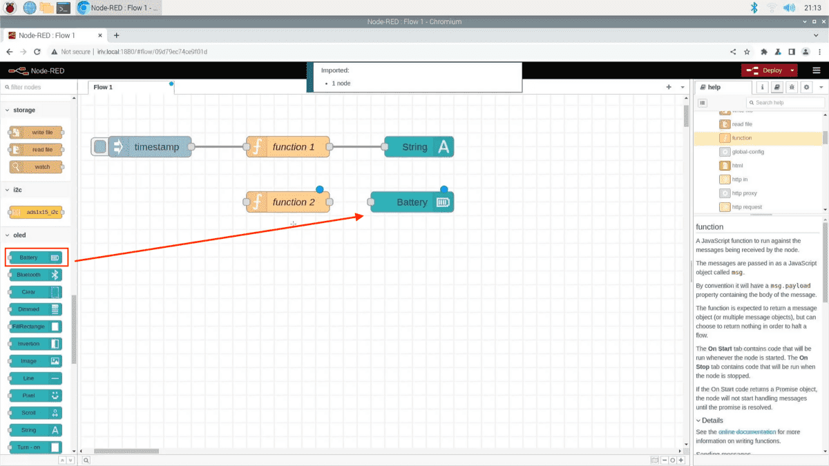 IRIV PiControl - OLED Display With Node-RED
