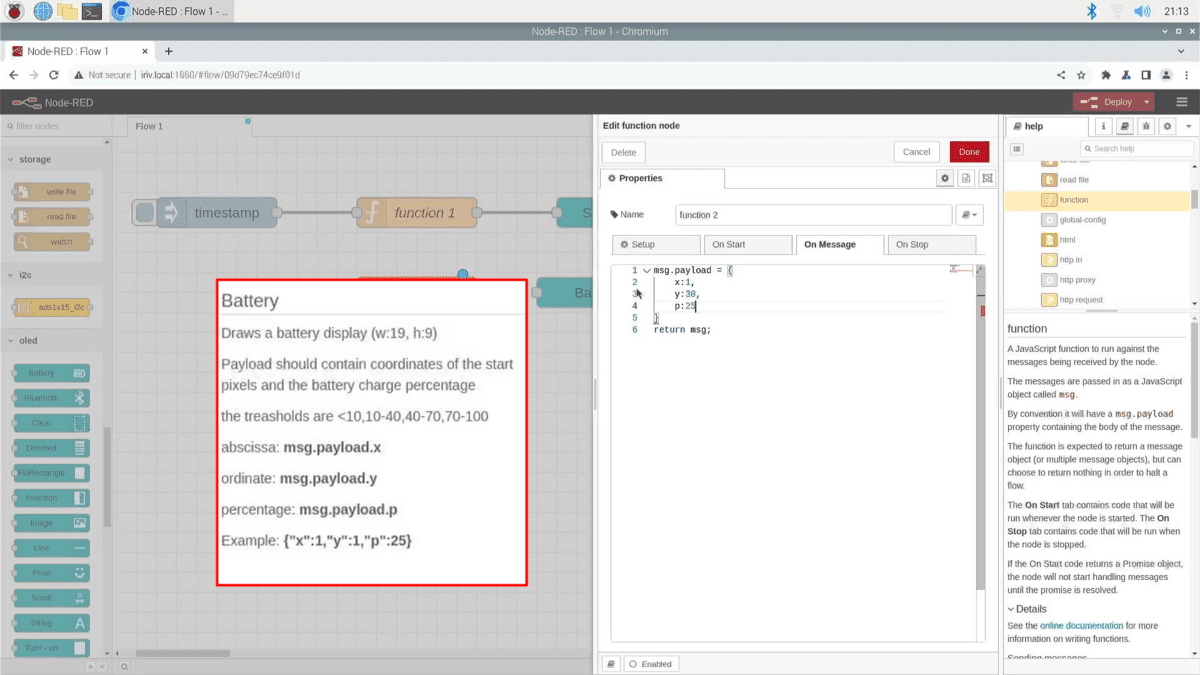 IRIV PiControl - OLED Display With Node-RED