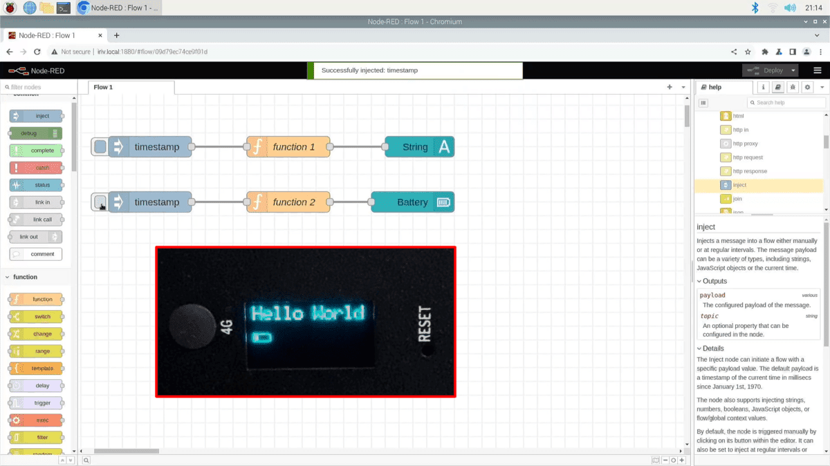 IRIV PiControl - OLED Display With Node-RED