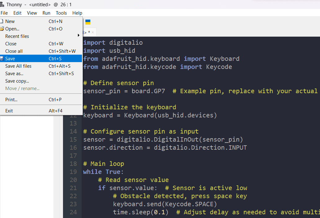Play game using joystick on Maker UNO RP2040