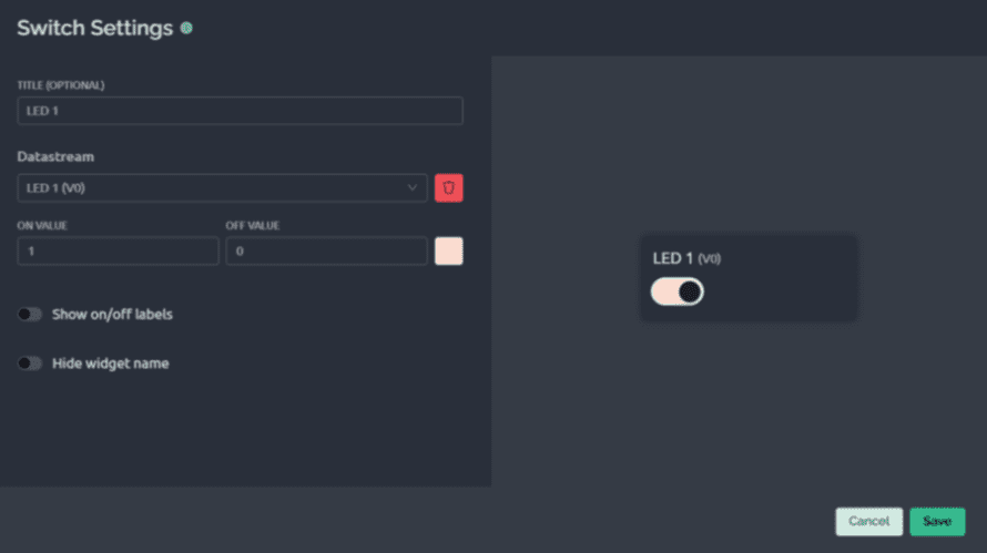 Project 4: Light Control using Blynk