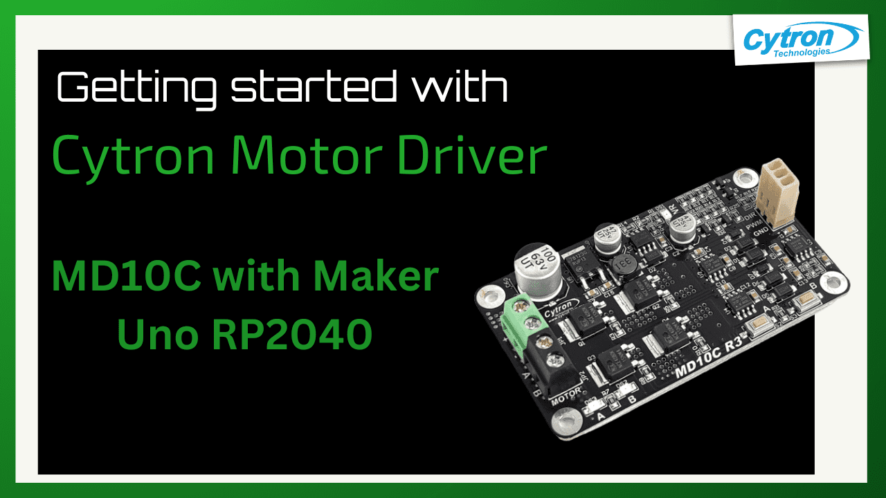 Using MD10C Motor Driver with Maker UNO RP2040 to Control DC Motors