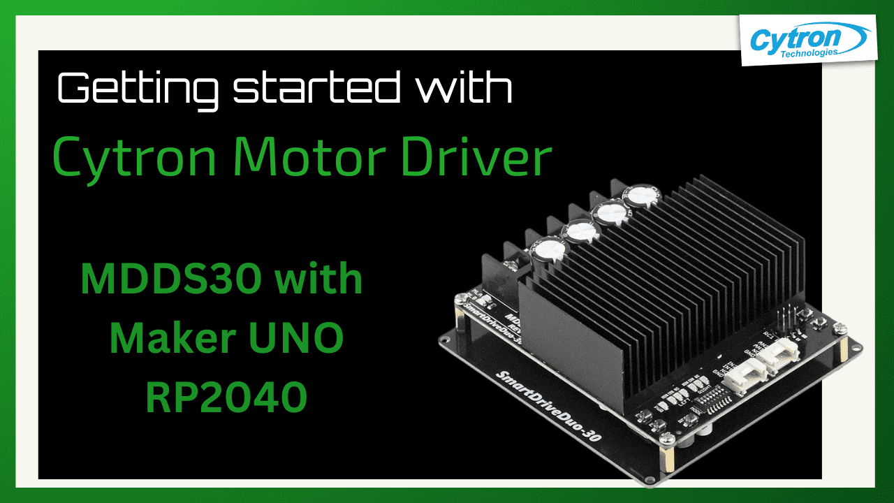 Using MDDS30 Motor Driver with Maker UNO RP2040 to Control DC Motors