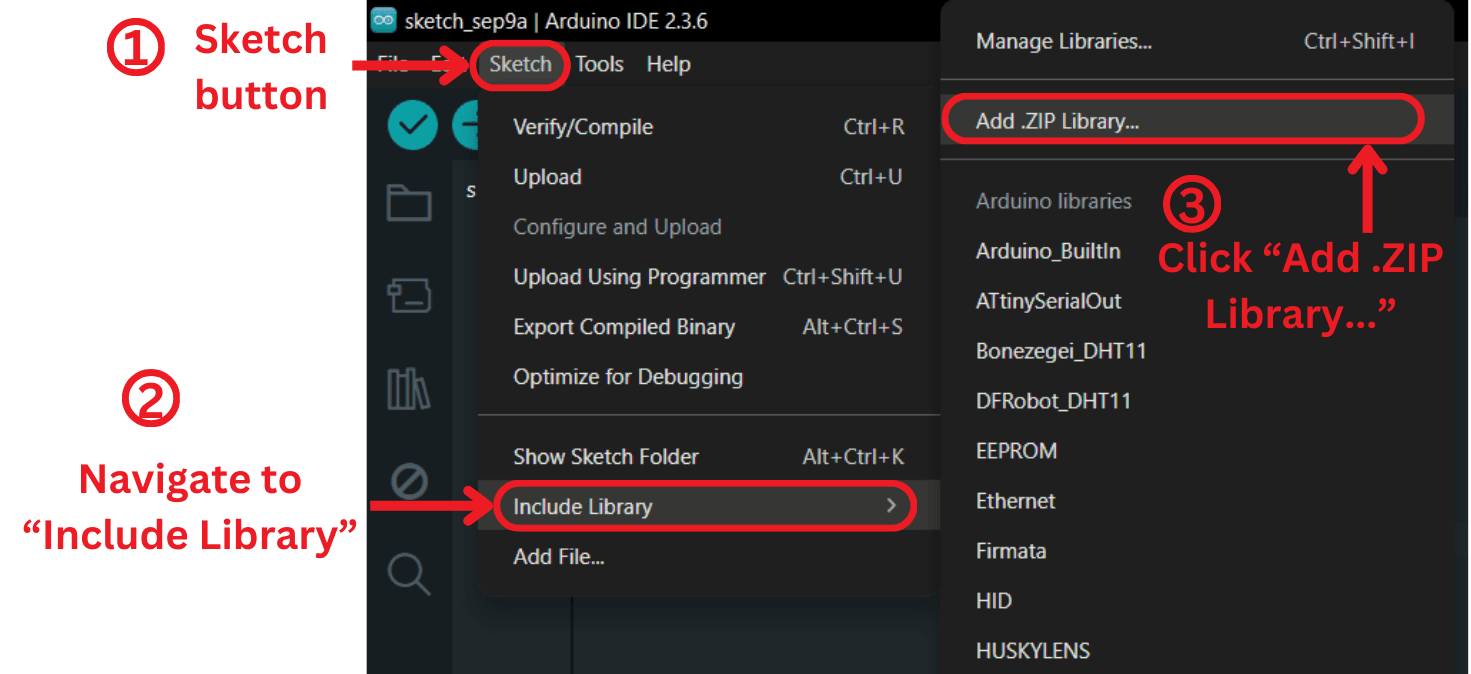 Installing Arduino Library