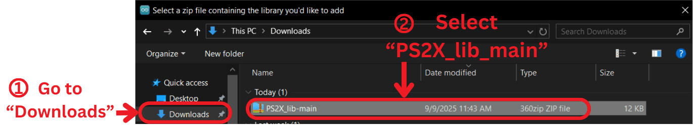 Installing Arduino Library