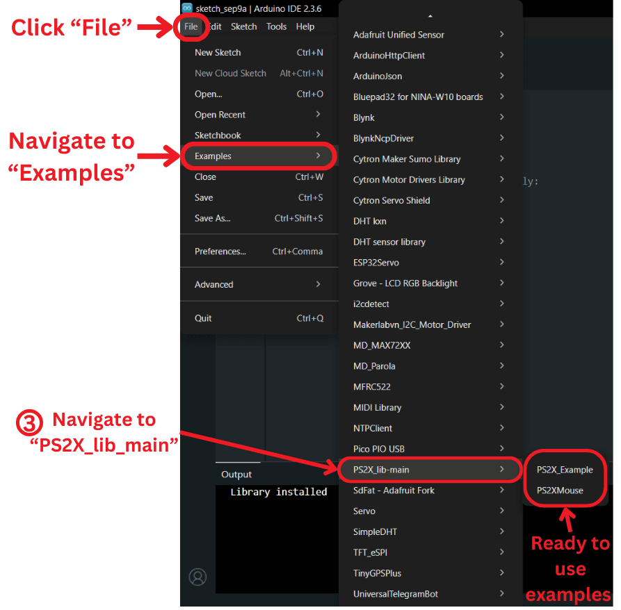 Installing Arduino Library