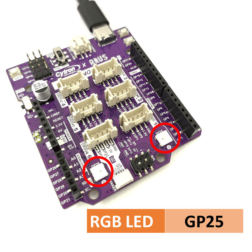 Lighting up the NeoPixel RGB LED