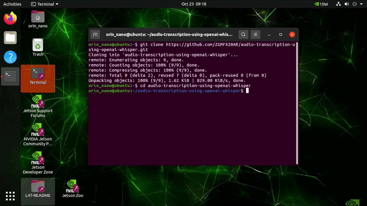 NVIDIA Jetson Orin Nano: Audio Transcription Using OpenAI Whisper