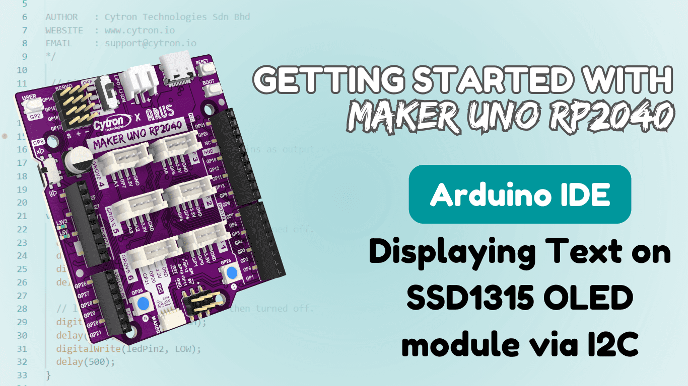 Displaying Text On Ssd1315 Oled Module Via I2c