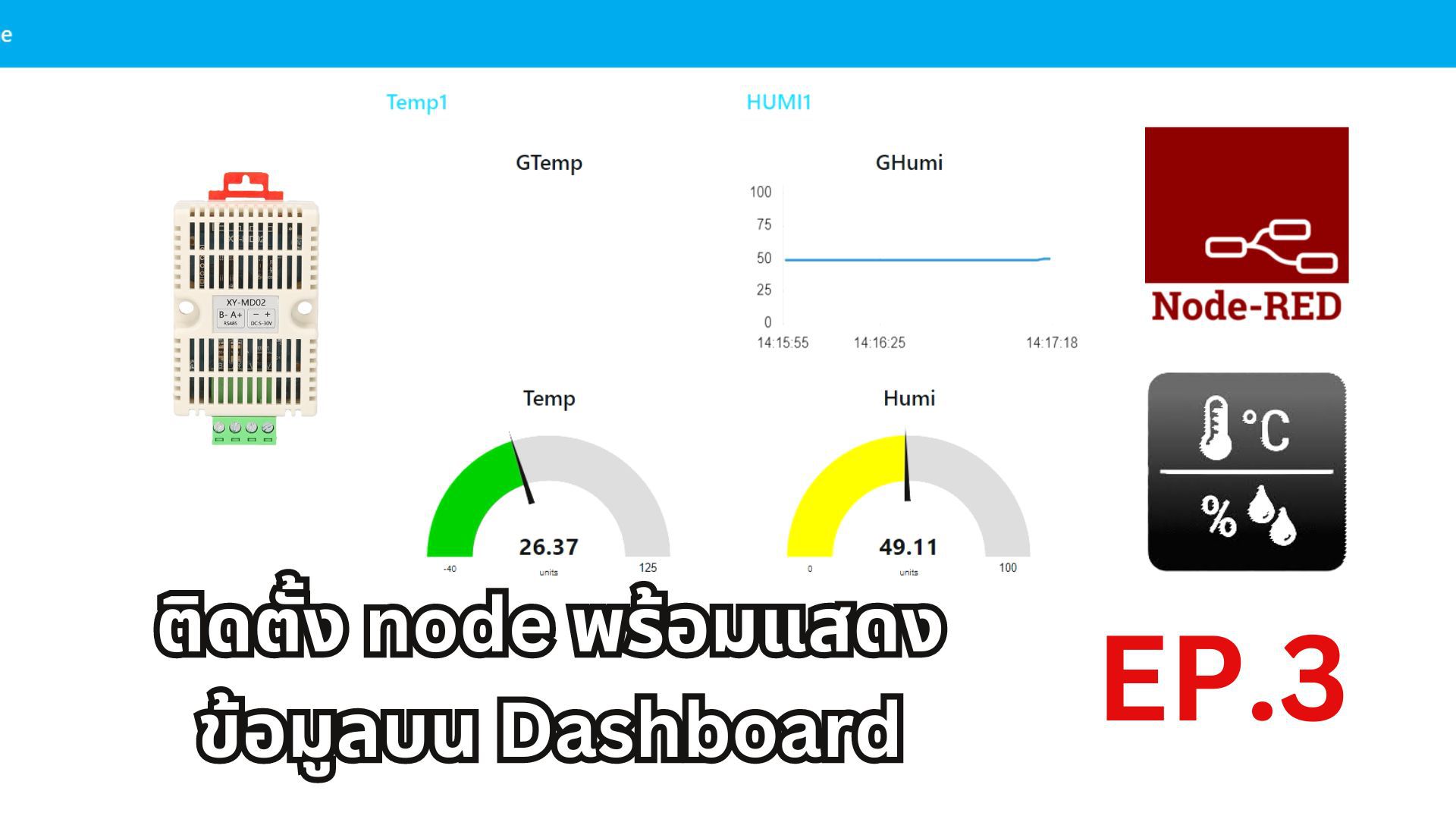 PiStart EP.3 ติดตั้ง node และสร้าง Dashboard ด้วย Node-RED