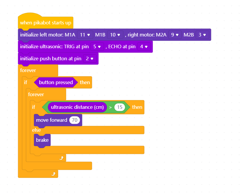 Program Pikabot Using Mblock