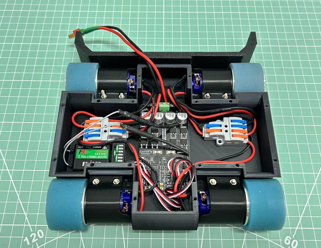 Radio Controlled 4-Wheel Soccer Robot Assembly