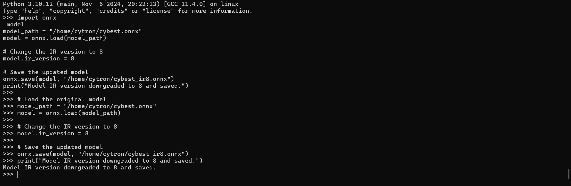 ชุด Raspberry Pi AI: การแปลงโมเดล ONNX เป็น HEF