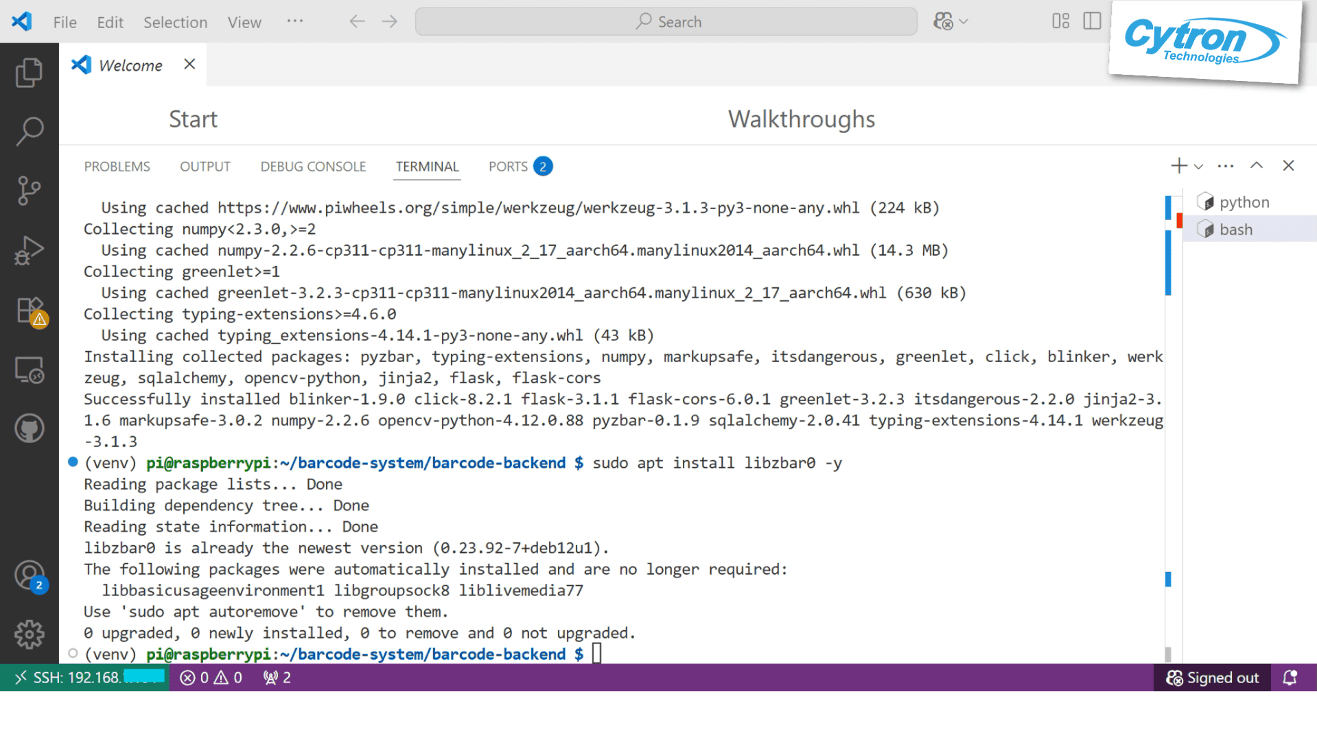 Raspberry Pi Barcode Scanner With Real Time Frontend And Backend 1239