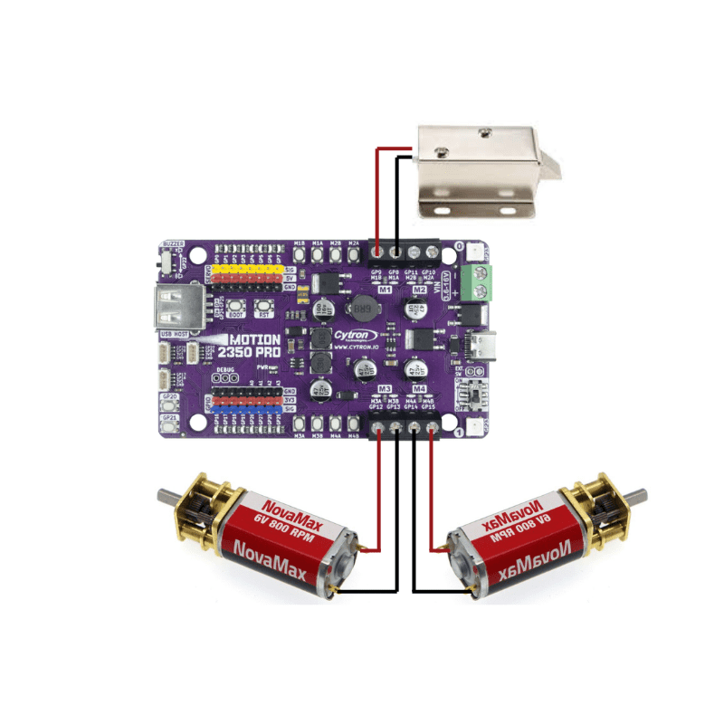 Robo Soccer uses solenoids with Motion 2350 Pro