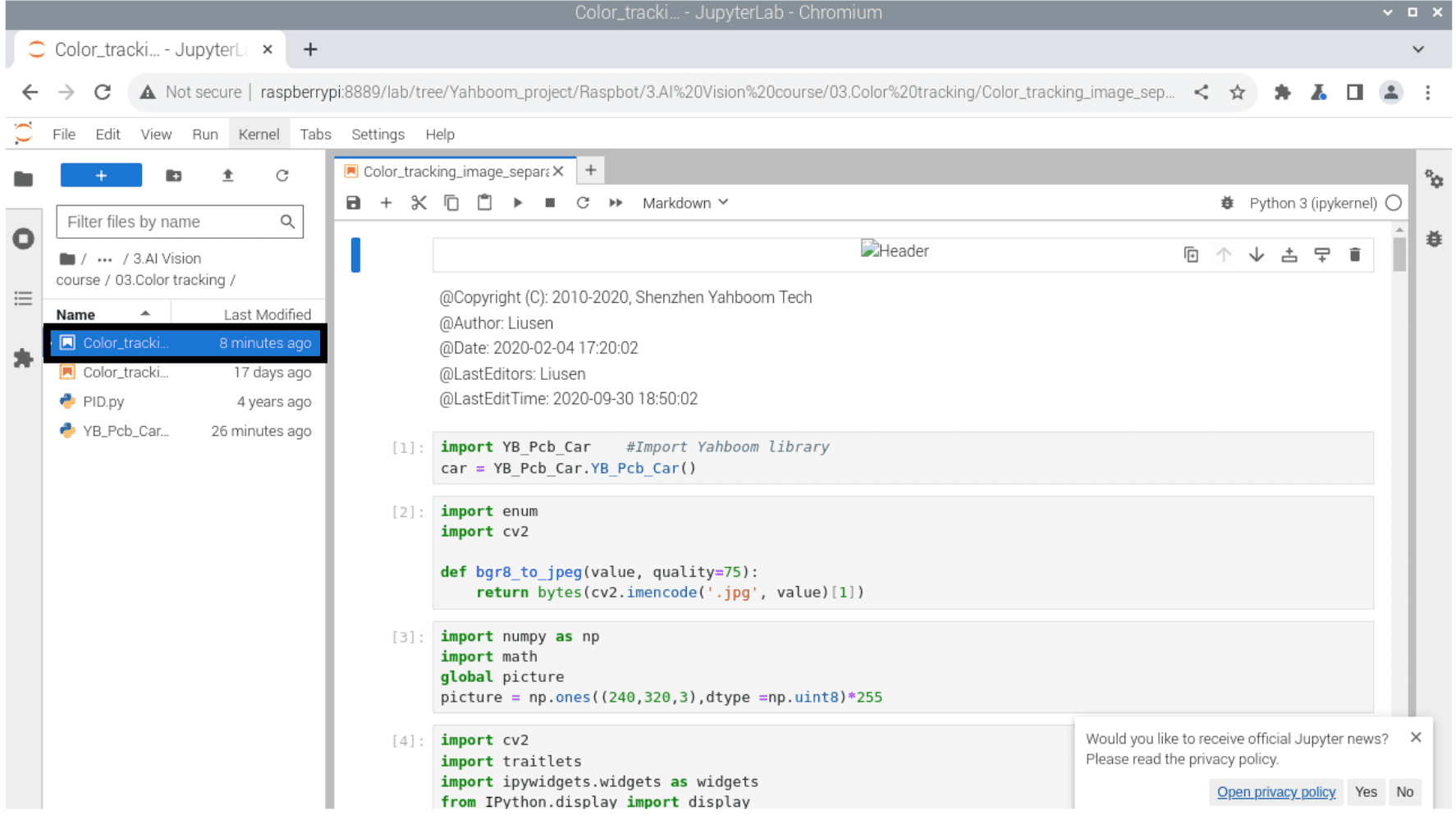 Program AI Vision On Raspbot