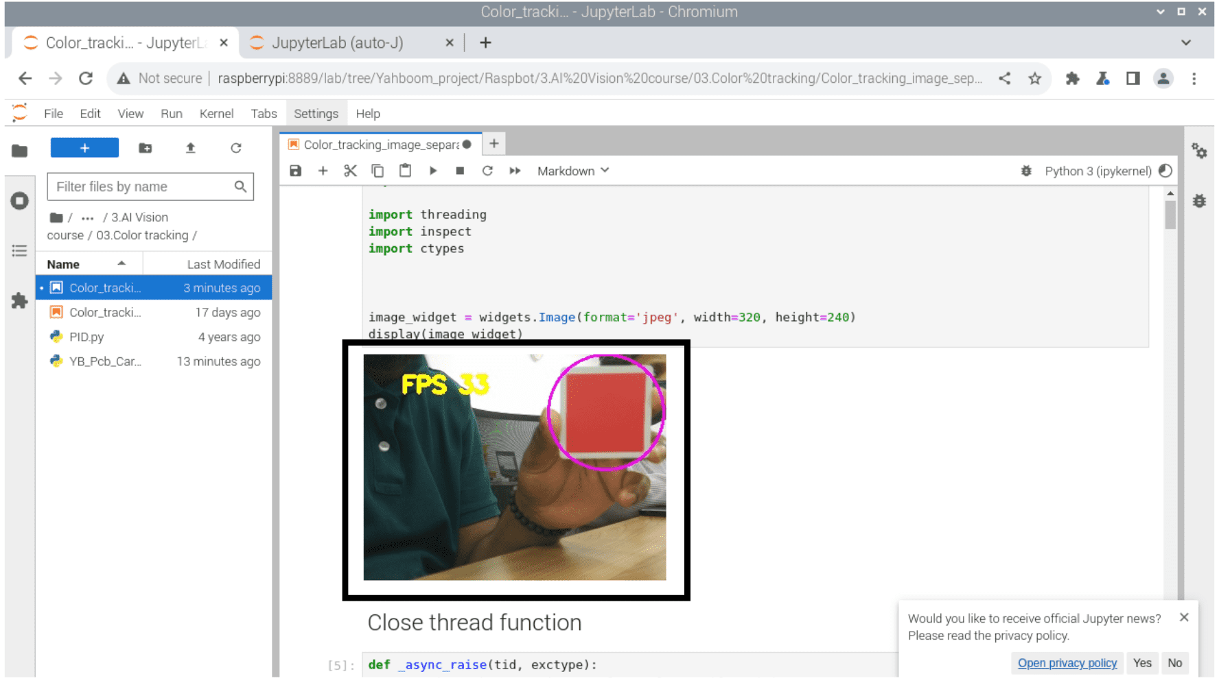 Program AI Vision On Raspbot