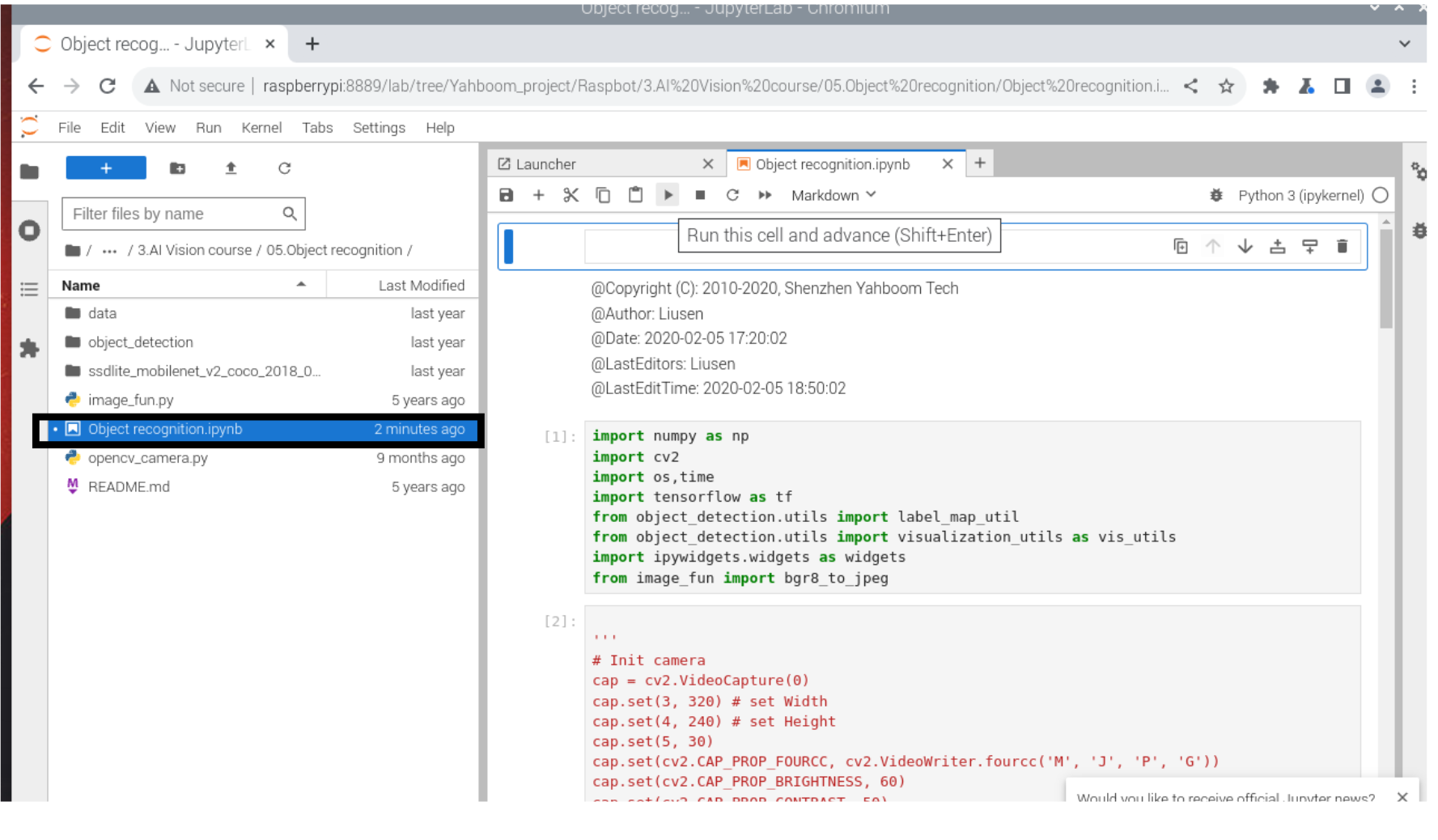 Program AI Vision On Raspbot