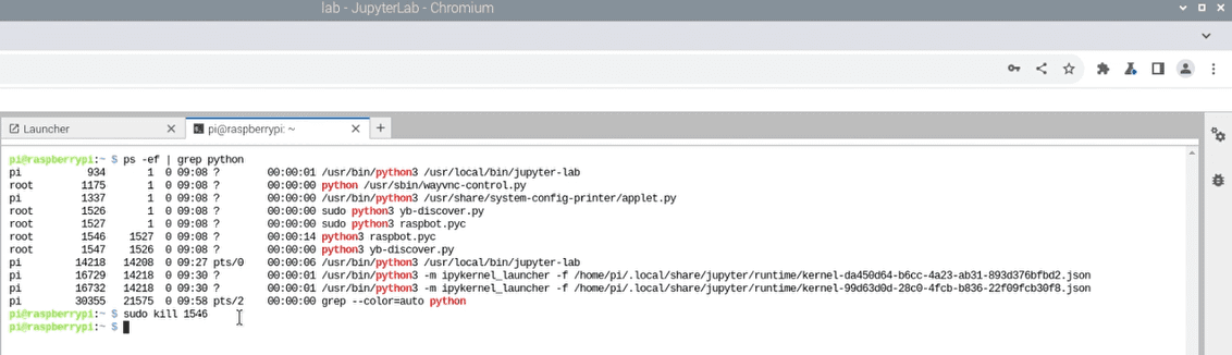 Running Manual Code on Raspbot