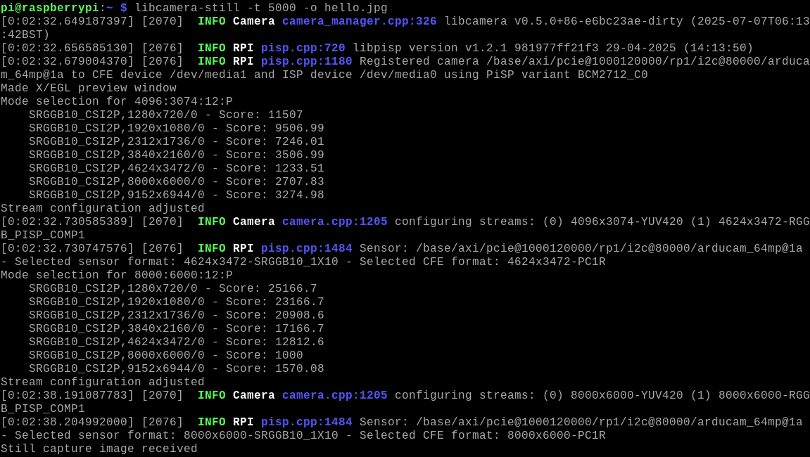 Getting Started with ArduCam 64MP Hawkeye Autofocus Camera on Raspberry ...