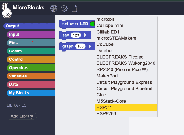 Setting up the Robo ESP32