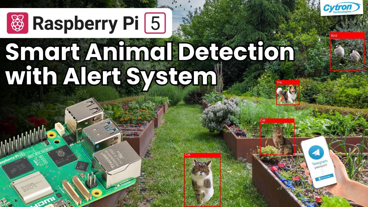 Smart Animal Detection with Alert System on Raspberry Pi 5